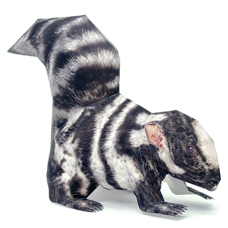 Spotted Skunk Origami Kunst Mini Nette 3D Papier Modell Papercraft ...