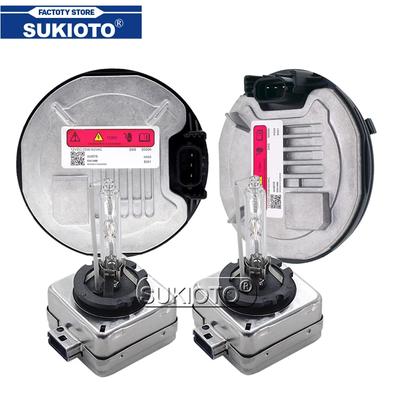 SUKIOTO D8S Xenón HID coche balasto para faro Kit 25W D8S 6000K lámpara ...