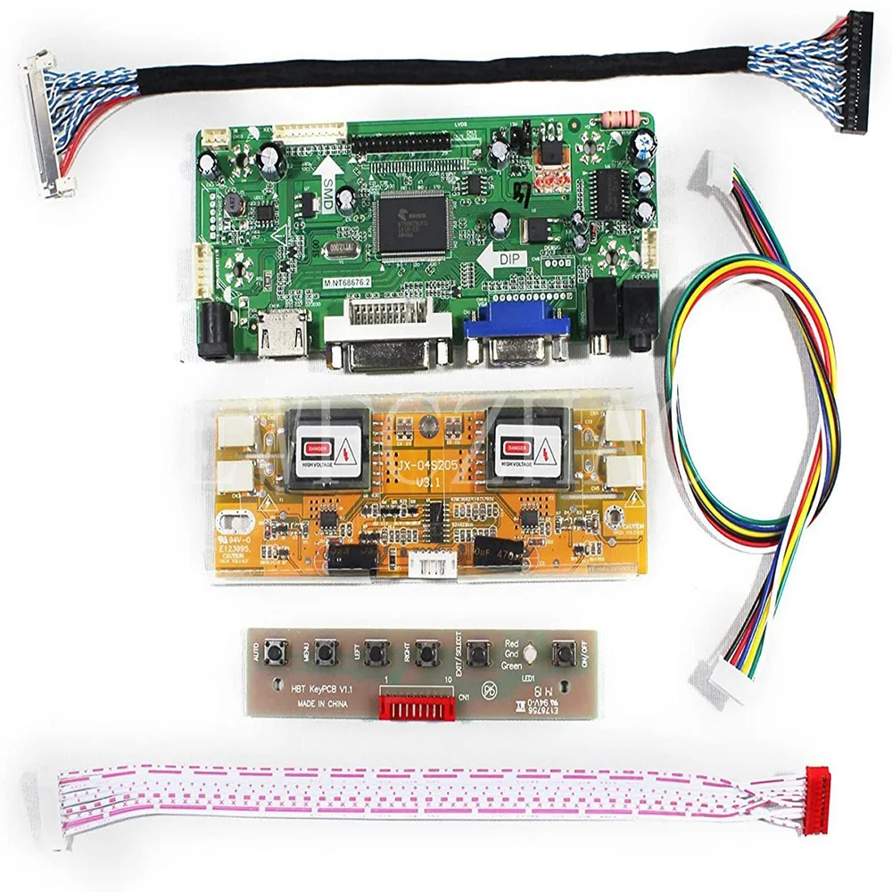 M.NT68676 Kit de placa para LTM190M2 L31, HDMI + DVI + VGA, LCD, controlador de pantalla LED ...