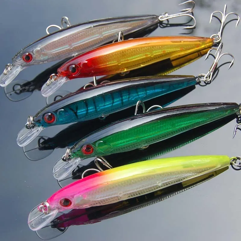 Reflective Minnow Fishing Lure Hard Bait 110mm/14g 6# Hook Tackle Fresh ...