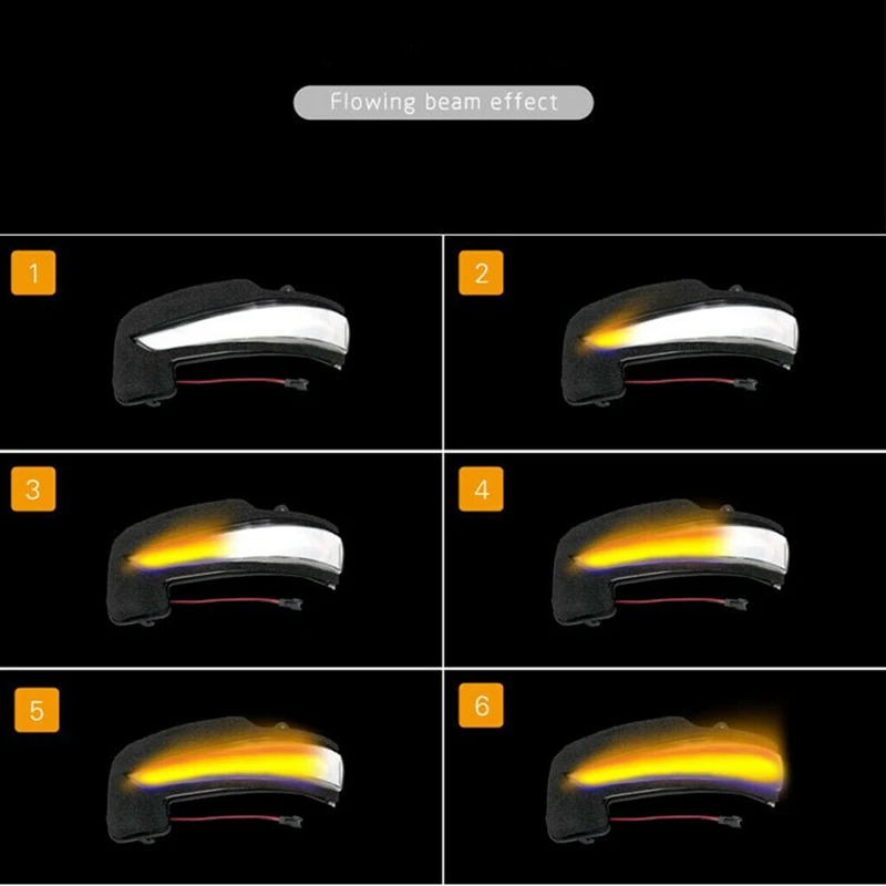 Intermittent light side mirror indicator for car rear view mirror ...