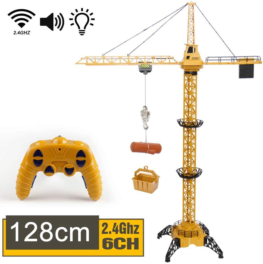 128cm-Tall-2-4GHz-Remote-Control-Tower-Crane-6-Channel-Construction-RC ...