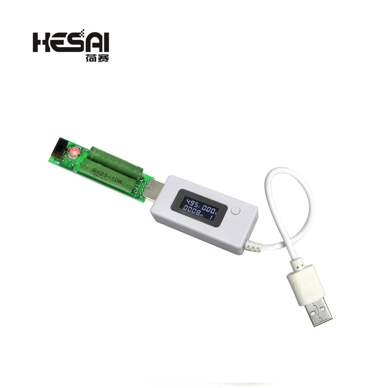 Lcd 마이크로 Usb 충전기 배터리 용량 전압 전류 테스터 미터 감지기 Usb 미니 방전 부하 저항 2a1a 스위치 포함voltage Current Tester