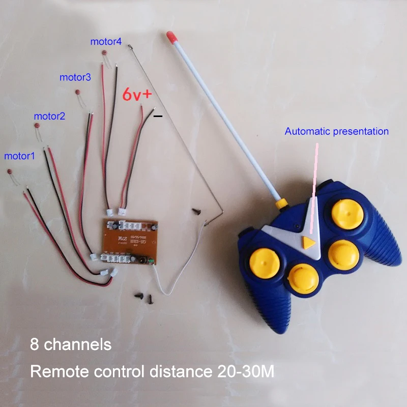 1 Set 8 Channels 2.4G Remote Controller+Receiver 6V Transmitter With ...