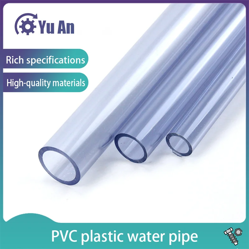 Tubo de agua de plástico duro transparente de PVC para acuario, tubo de ...