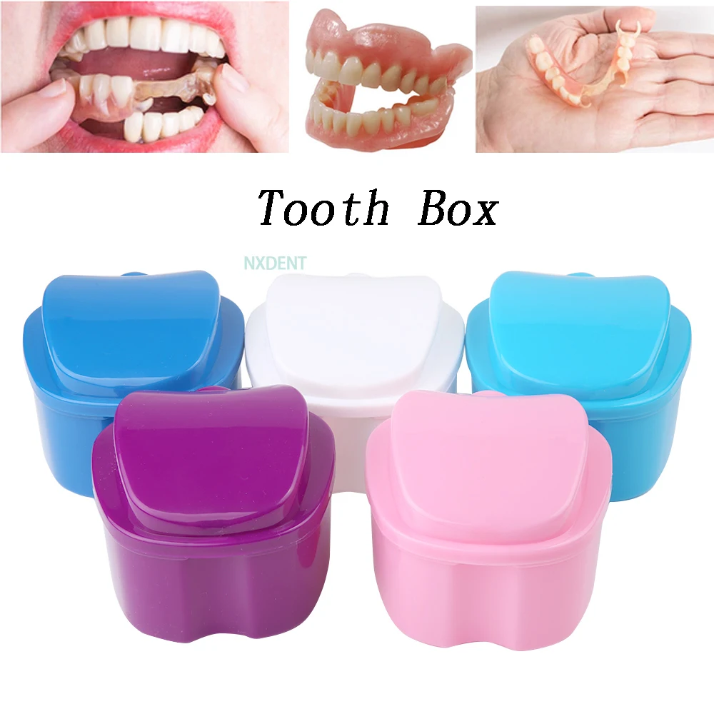 1pcs-Plastic-Denture-Bath-Box-Case-Dental-False-Teeth-Storage-Box-With ...