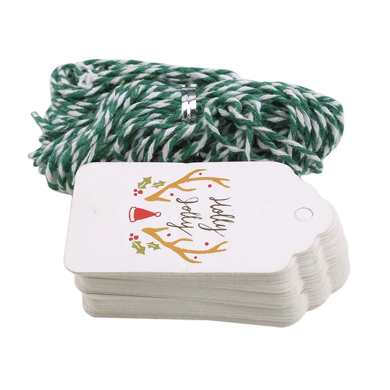 Creative Hang Tags 100 Pcs +11m Blank Kraft Paper Taps With String ...