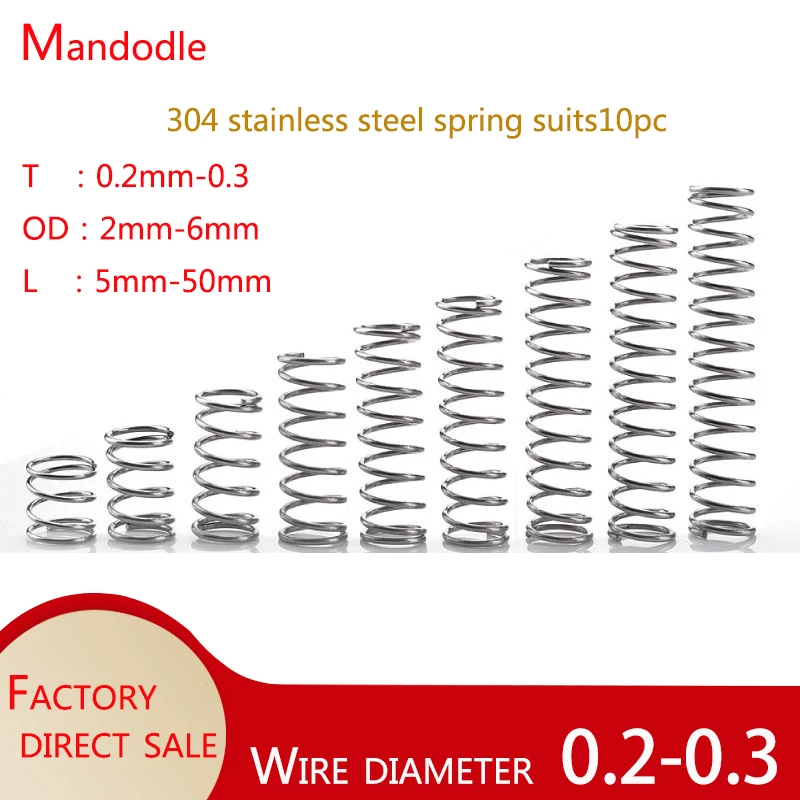 304 stainless steel spring wire diameter 0.2 0.3 2 6 mm diameter 5 50 ...