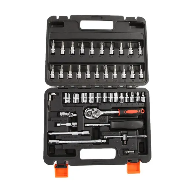 46pcs Socket Set Car Repair Tool Ratchet Spanner Wrench Set Pawl Socket ...