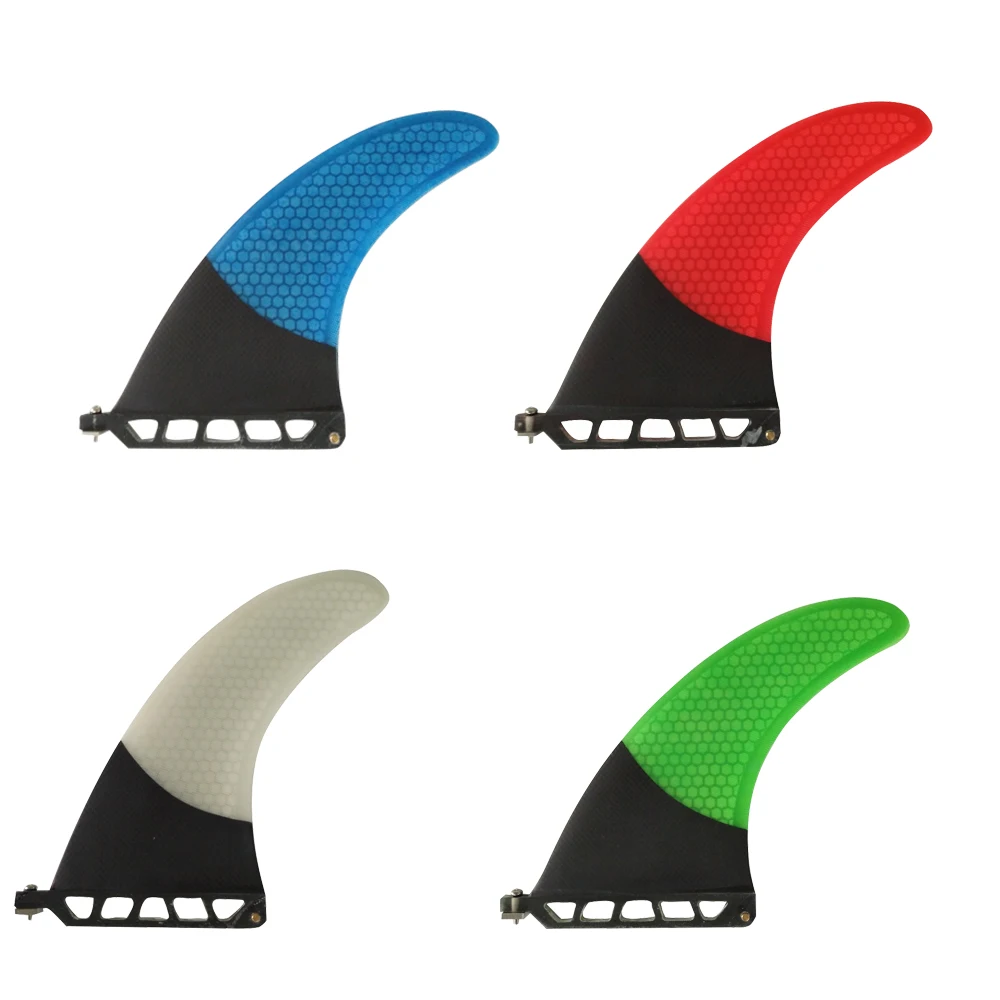 Surfboard-Single-Fin-central-fin-Fibreglass-6-inch-Green-Red-Blue-White ...