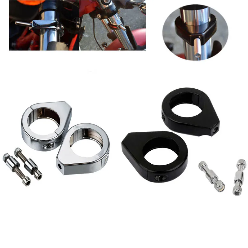 Aluminum Universal Motorcycle Turn Signals Mounting Bracket 39mm 41mm ...