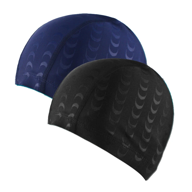 Shark Skin Fabric Swimming Cap Swiming Pool Protect Hair Ears Caps Hat ...