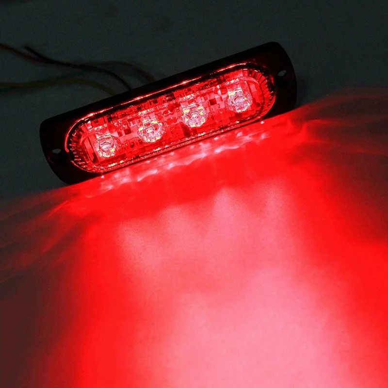 4LED Off-road Car Trailer Trucks Safety Urgent Working Fog Red Light ...