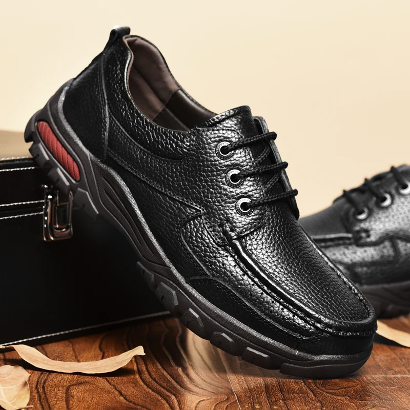 Handmade Genuine Leather Men Shoes sping autumn Business fashion Men ...