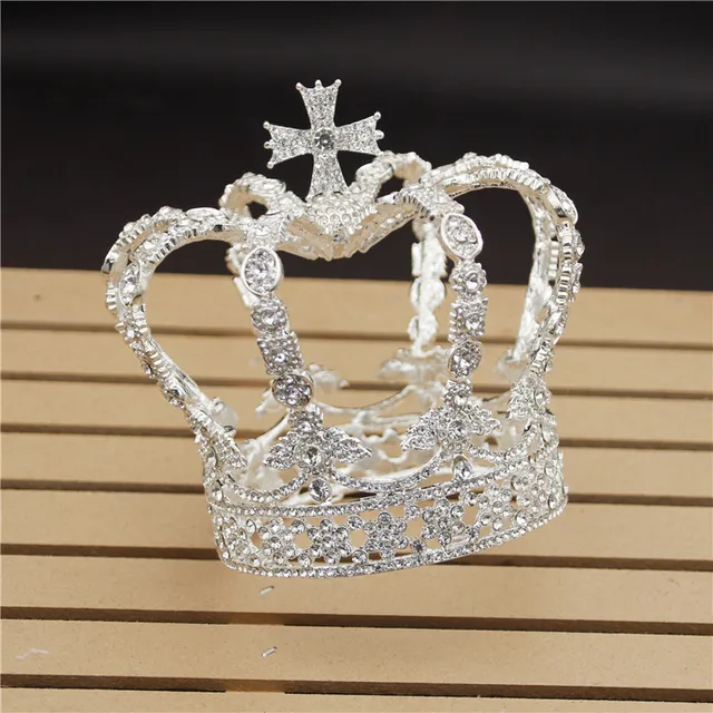 Intricate Rhinestone Cross Royal Crown (3 Options) - Queerks™