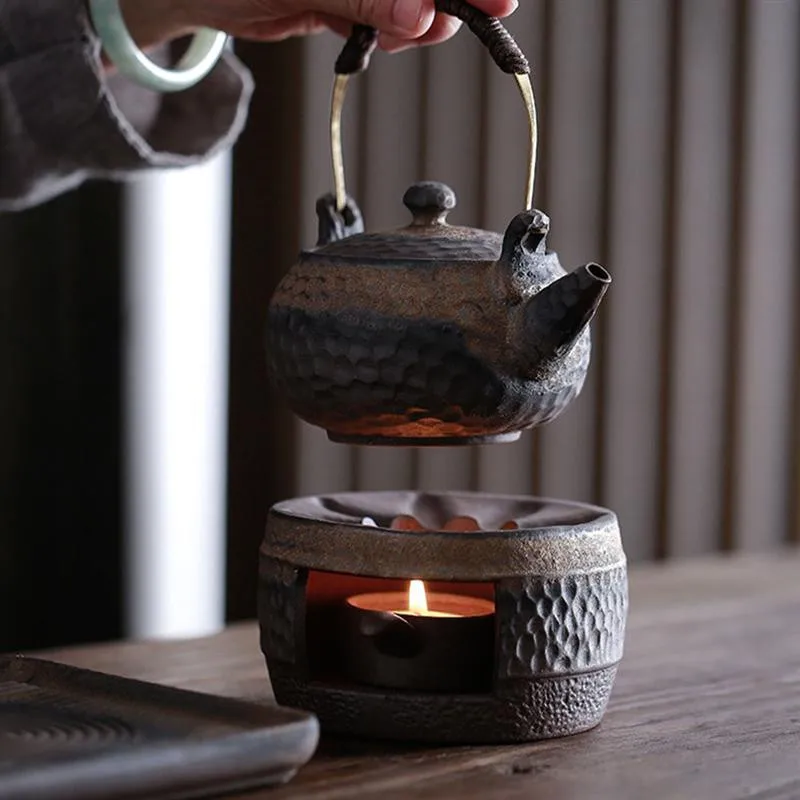 Japanese-Coarse-Pottery-Handmade-Teapot-Warmer-Ceramic-Retro-Tea-Heater ...