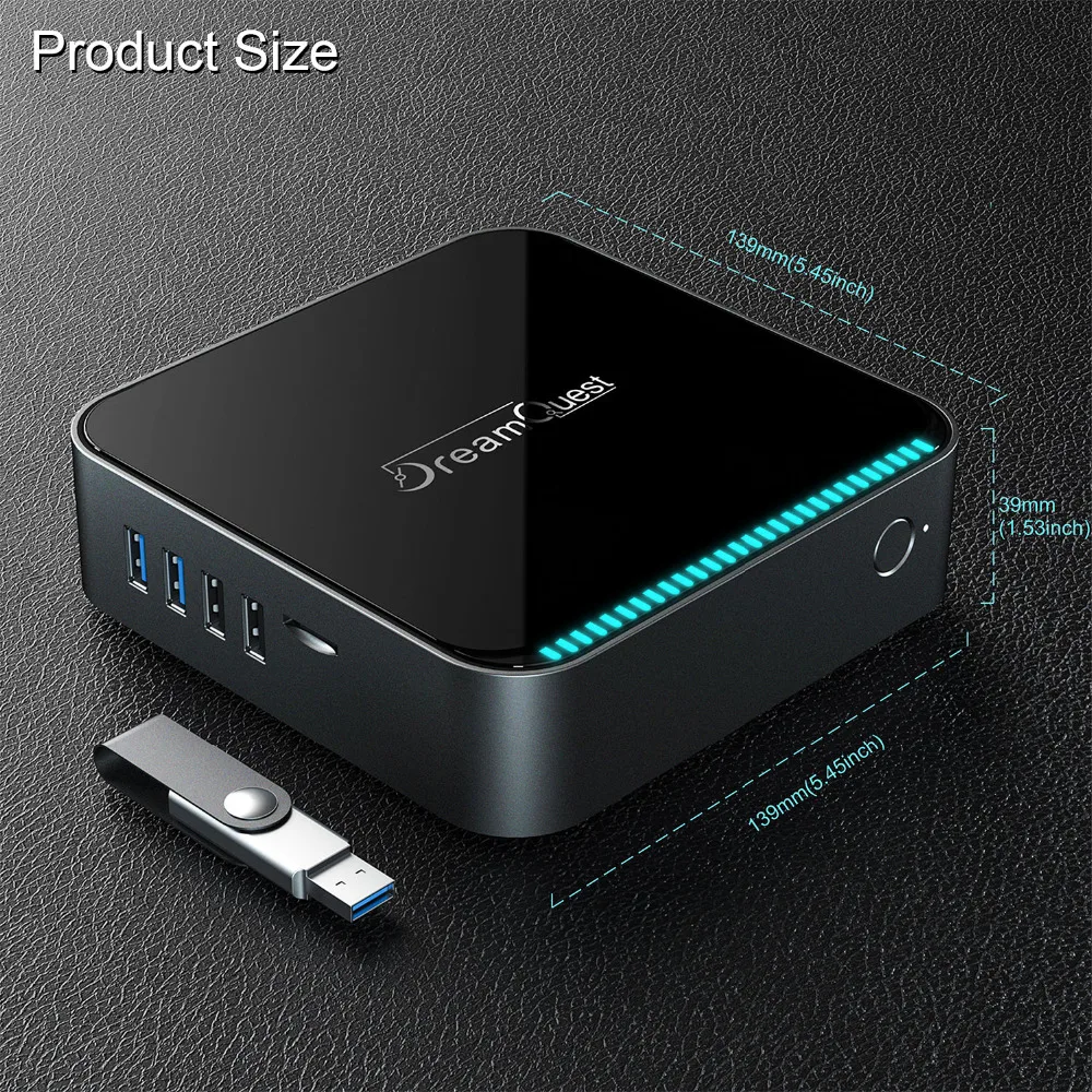 Windows 10 Mini PC with Intel Celeron J3355, Dual Wifi, 8GB RAM, 128GB Storage, 4K HD, RJ45 ...