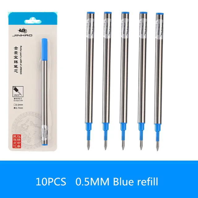 JINHAO Superior Quality Ballpoint Pen Refills Black and Blue ink 0.5-0 ...