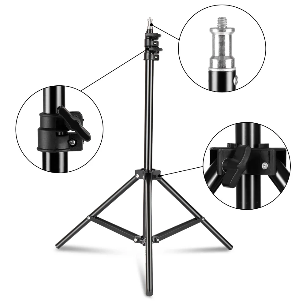 200CM-150CM-Light-Stand-1-4-Screw-Head-Studio-Lighting-Lamp-Tripod-for ...