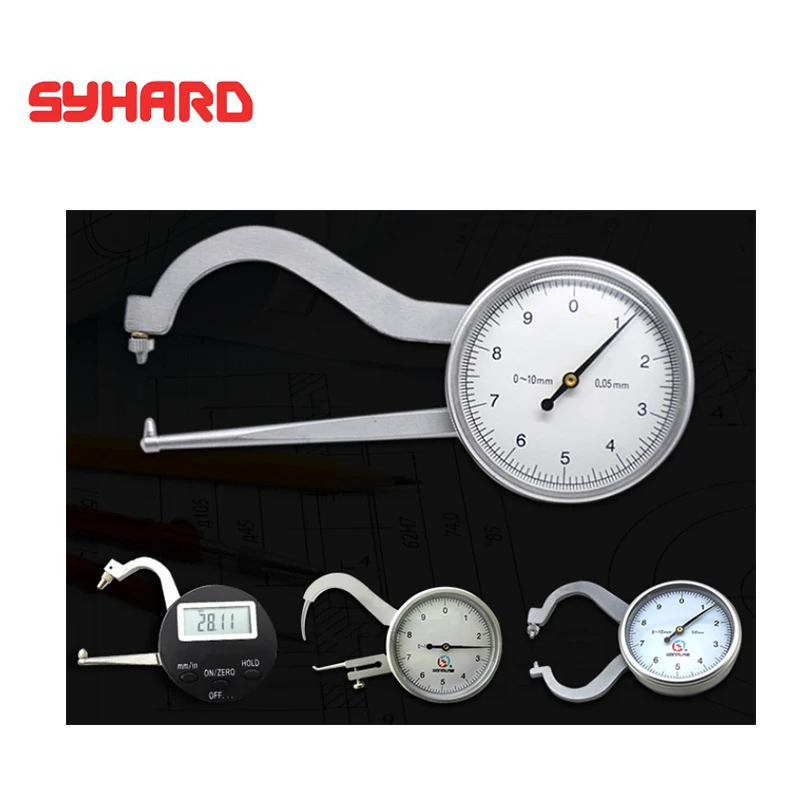Outside-Caliper-Gauge-With-Watch-0-10mm-Double-Bent-Rod-And-Lengthen ...