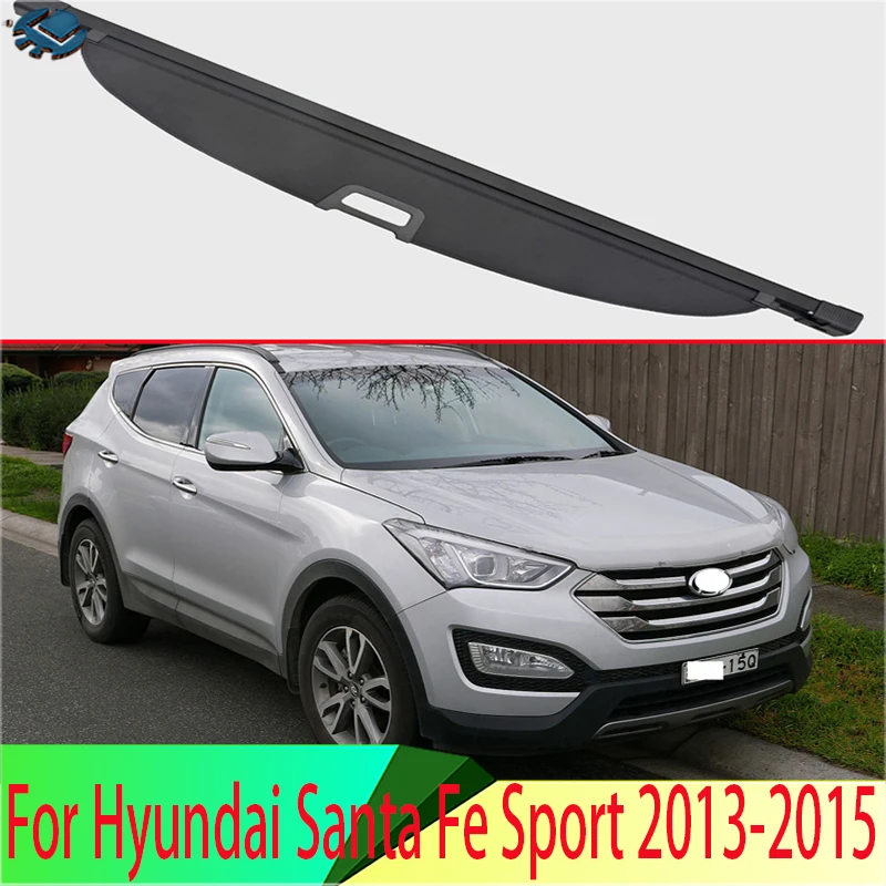 Para Hyundai Santa Fe Sport 2013 2015 aluminio + lona cubierta de carga trasera privacidad ...