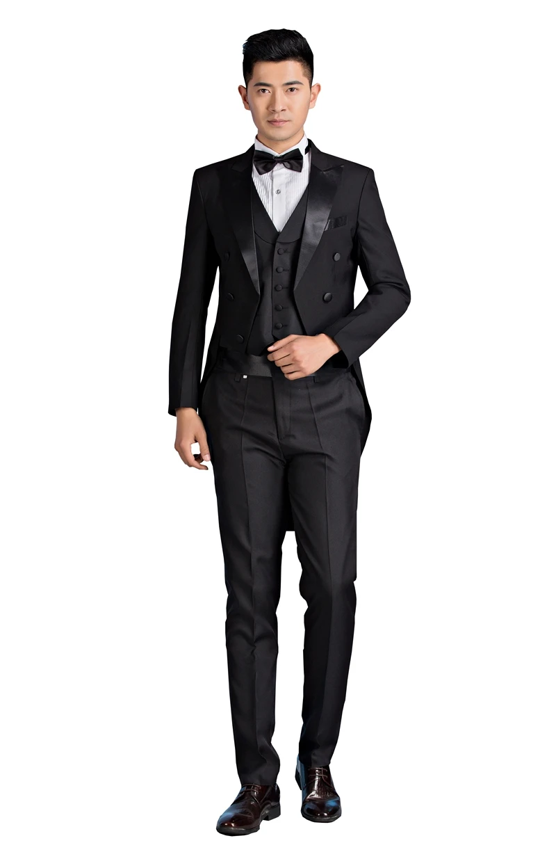 (Tailcoat+Vest+Pants) Men's Magician Stage Performance 3-Pieces Set ...
