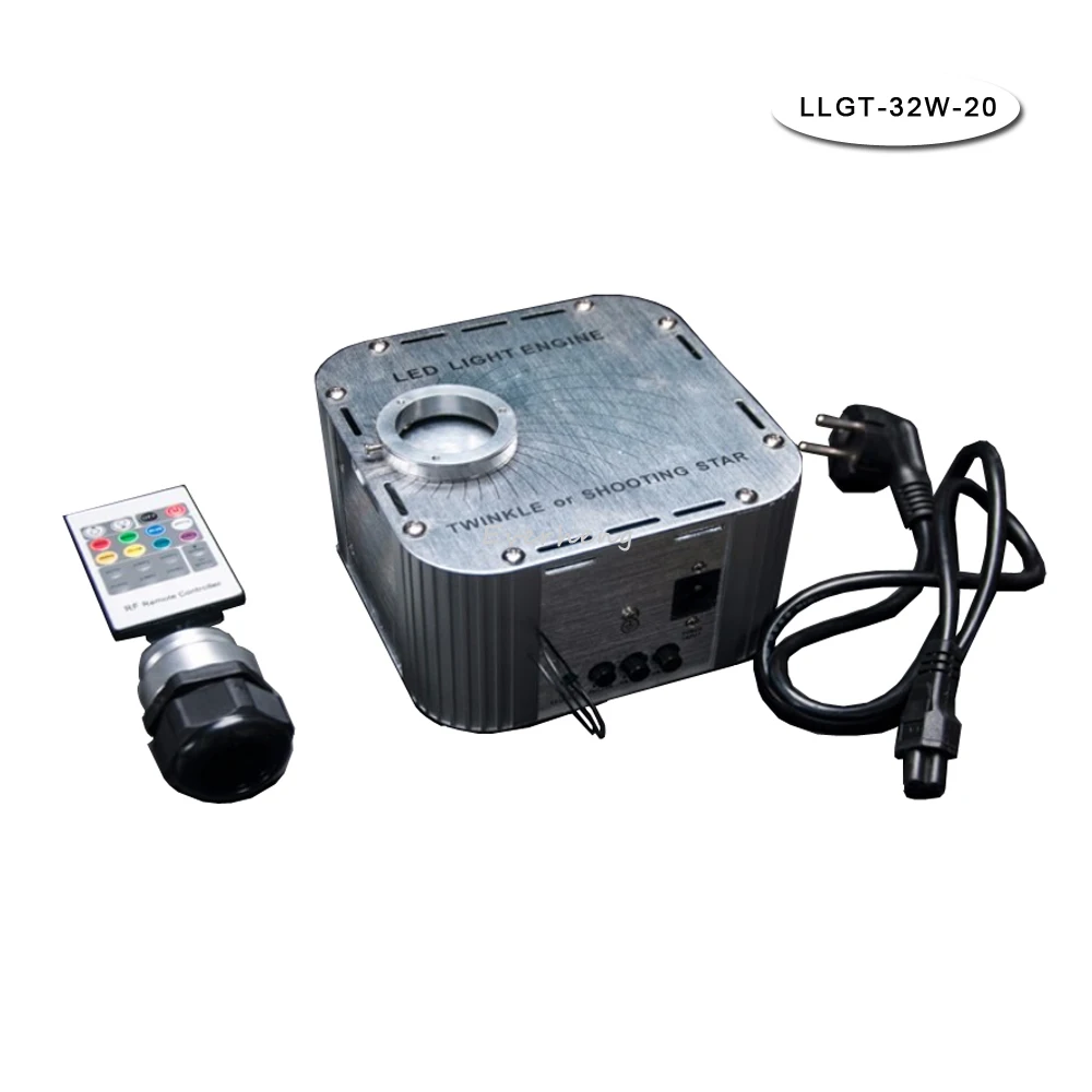 Free Shipping 32W Color Wheel Twinkle RGB LED Fiber Optic Light Engine ...