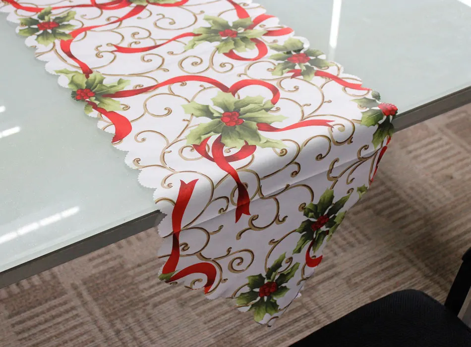 30pcs/lot christmas dining room table runner cute christmas party table ...