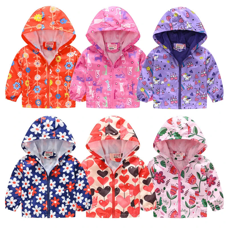 Casual-Long-Sleeve-Girls-Coat-Cute-Cartoon-Kids-Jacket-Windbreaker ...