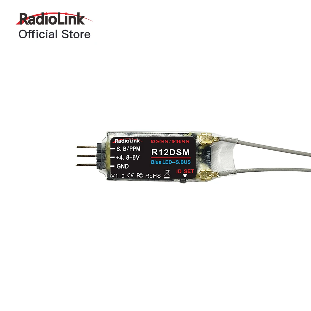 Radiolink R12DSM 2.4G 12 Channels Mini RC Receiver SBUS/PPM RX for FPV ...
