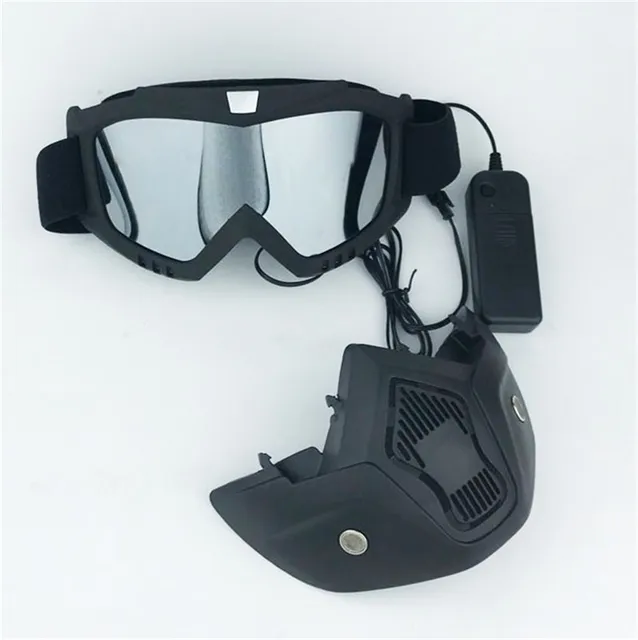 LED Half Face X Glowing Eyes DIY Lights Cosplay Mask - AllCosplay.com