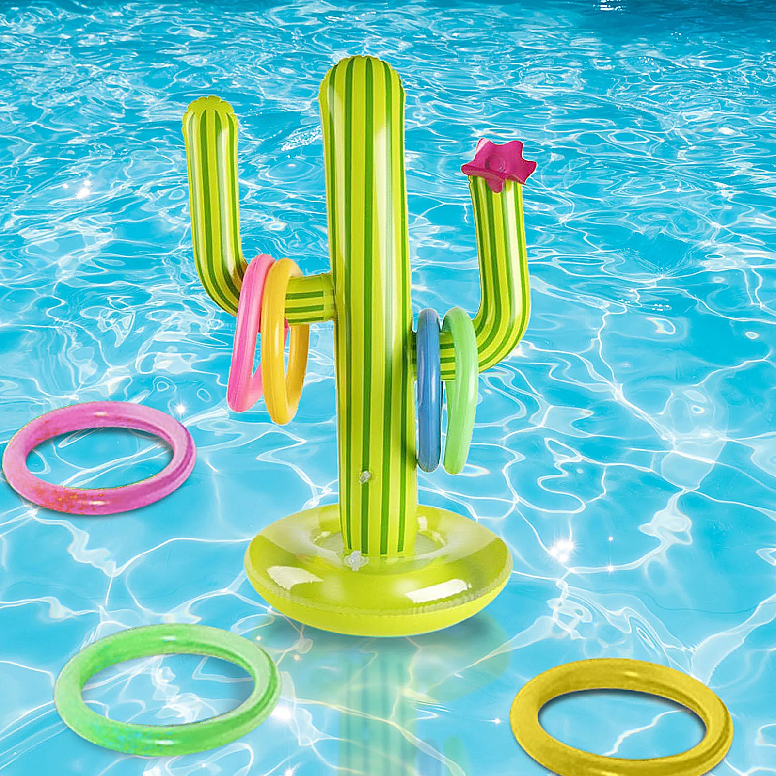 Iatable-Cactus-Swimming-Pool-Ring-Family-Water-Pool-Party-Toss-Games ...
