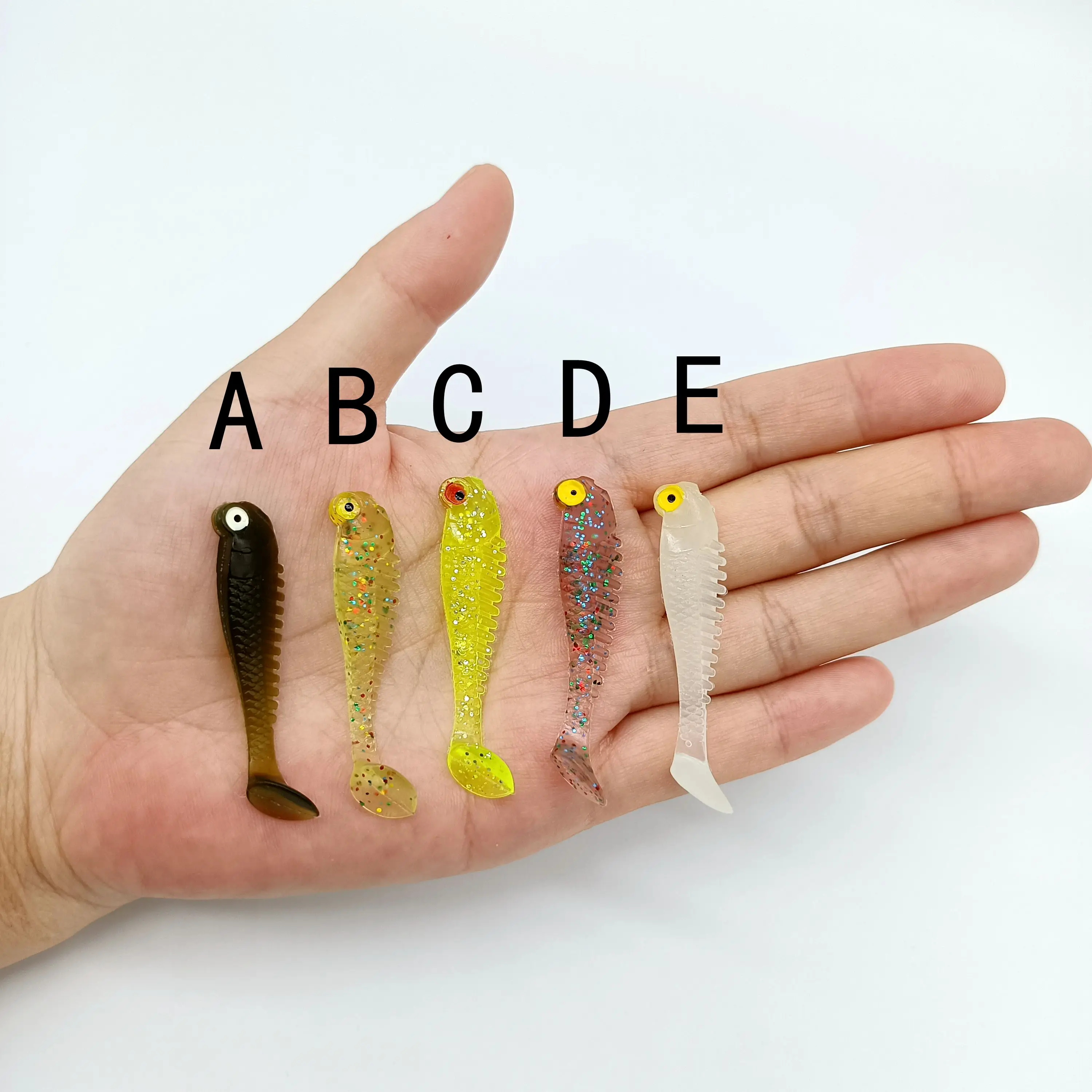 DUODUOYU 10PCS/LOT Fishing Mini Soft Lure 1.3g/50mm T-tail Silicone ...