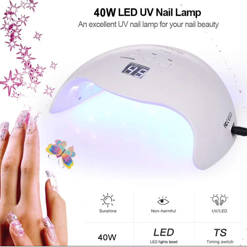 SUN X9Plus светодиодная УФ-лампа для ногтей 40 Вт быстросохнущая Автоматическая Сушилка для ...