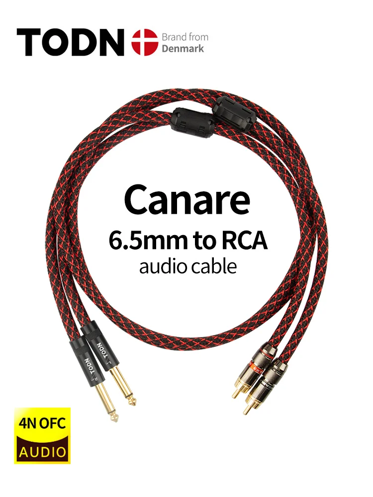 CANARE HIFI Stereo 1 Pair RCA Cable Stereo 6.5mm jack High-performance ...