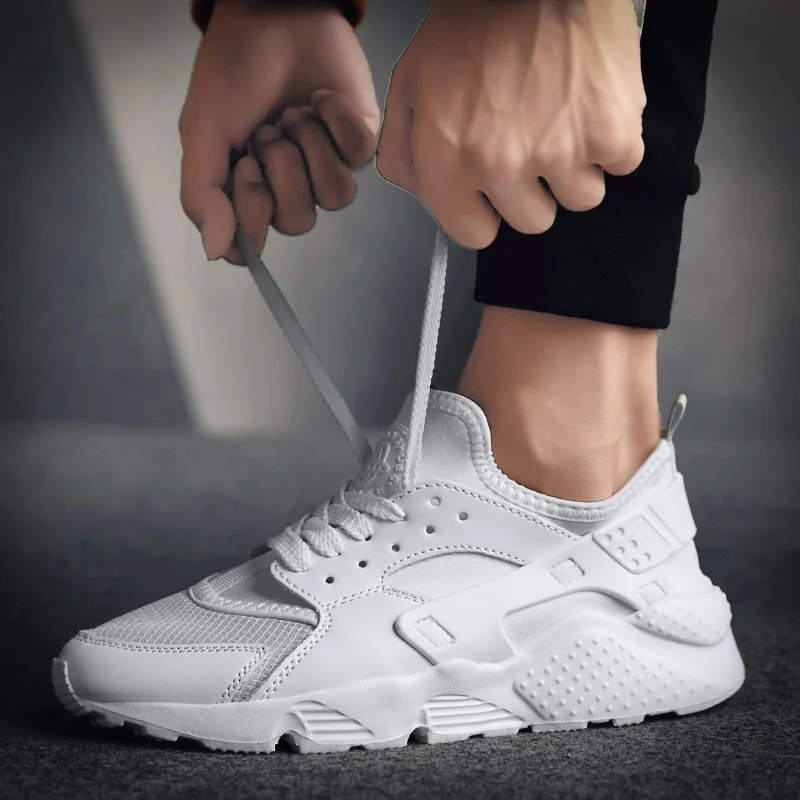 Zapatillas de deporte blancas Para Hombre y Mujer, zapatos deportivos informales de malla ...