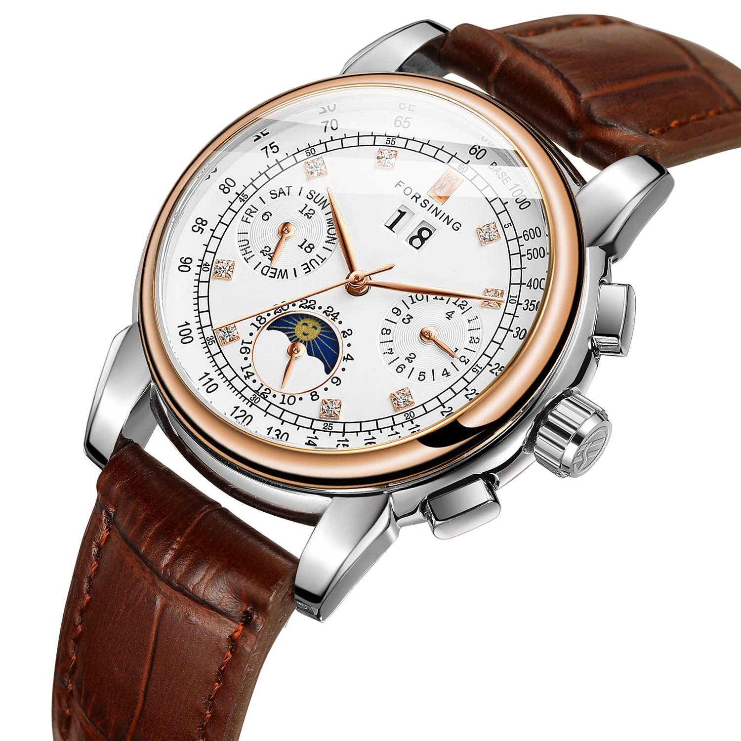 Forsining-Multifunctional-Automatic-Women-s-Watches-Genuine-Leather ...