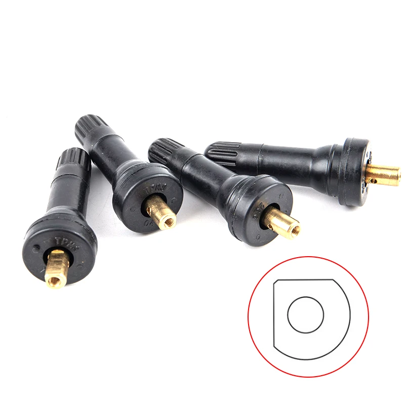 4 Pcs Tire Pressure Sensor Valve For Tubeless Disc Wheel Rubber Nipple ...