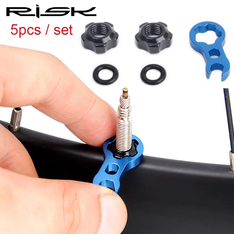 Risk Bicycle Presta Valve Nut With Tool Set Road Bike Mtb Valve Fixed ...