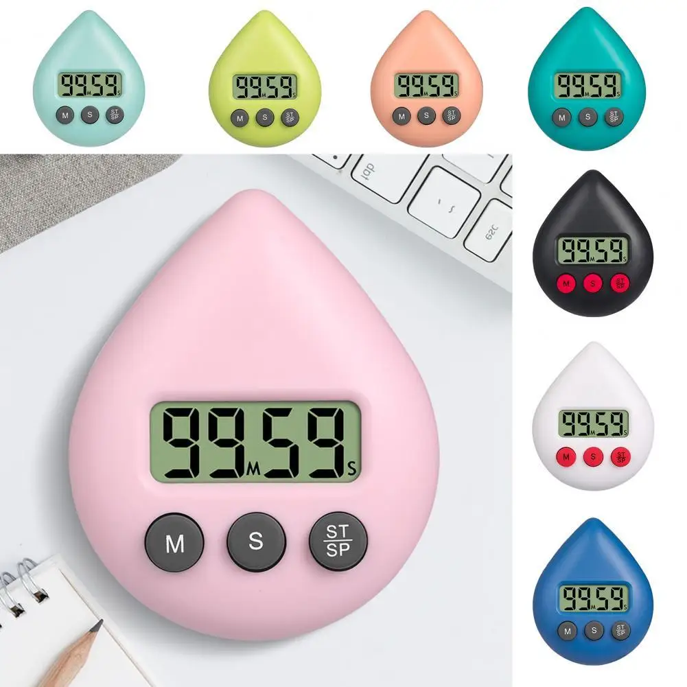 Electric Timer Creative Shape 3 Operation Buttons ABS Study Alarm ...