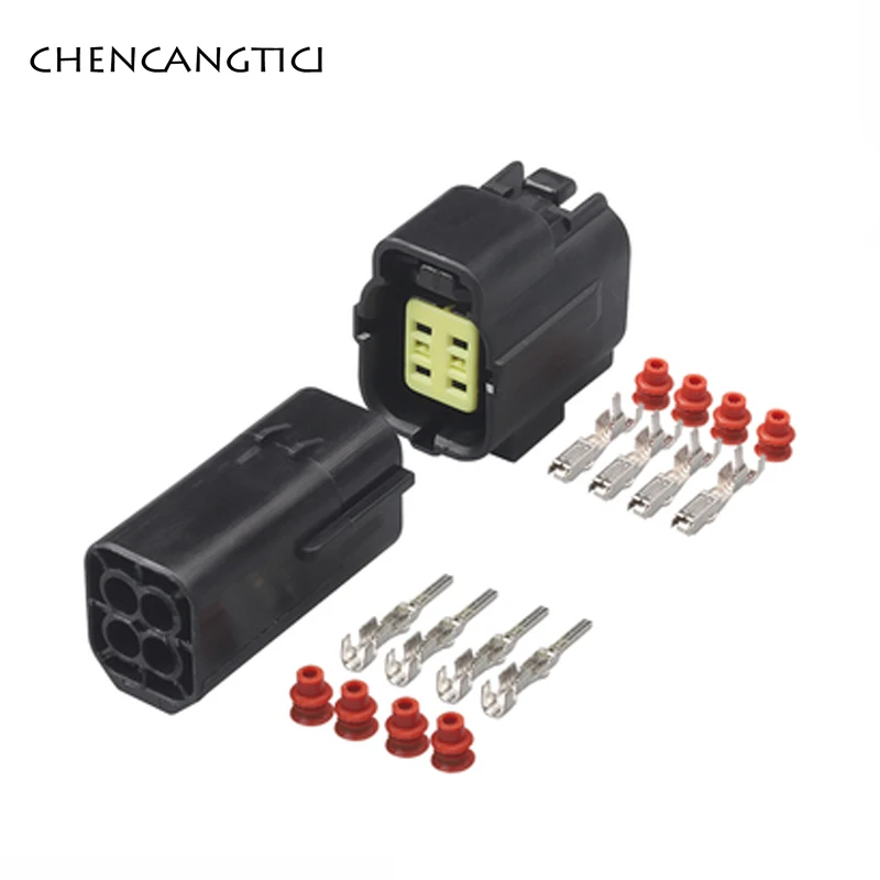 4 Pin 174259-2 Female Male Auto Electrical Plug Waterproof Denso ...