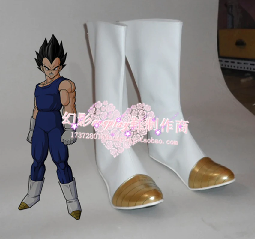 DBZ Vegeta IV Saiyan Anime Cosplay zapatos blancos botas de media caña ...