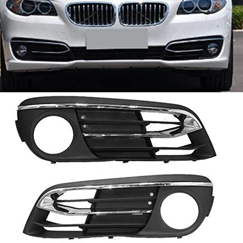 Car Front Bumper Fog Light Grille Trim Panel for BMW F10 F11 520I 525D ...