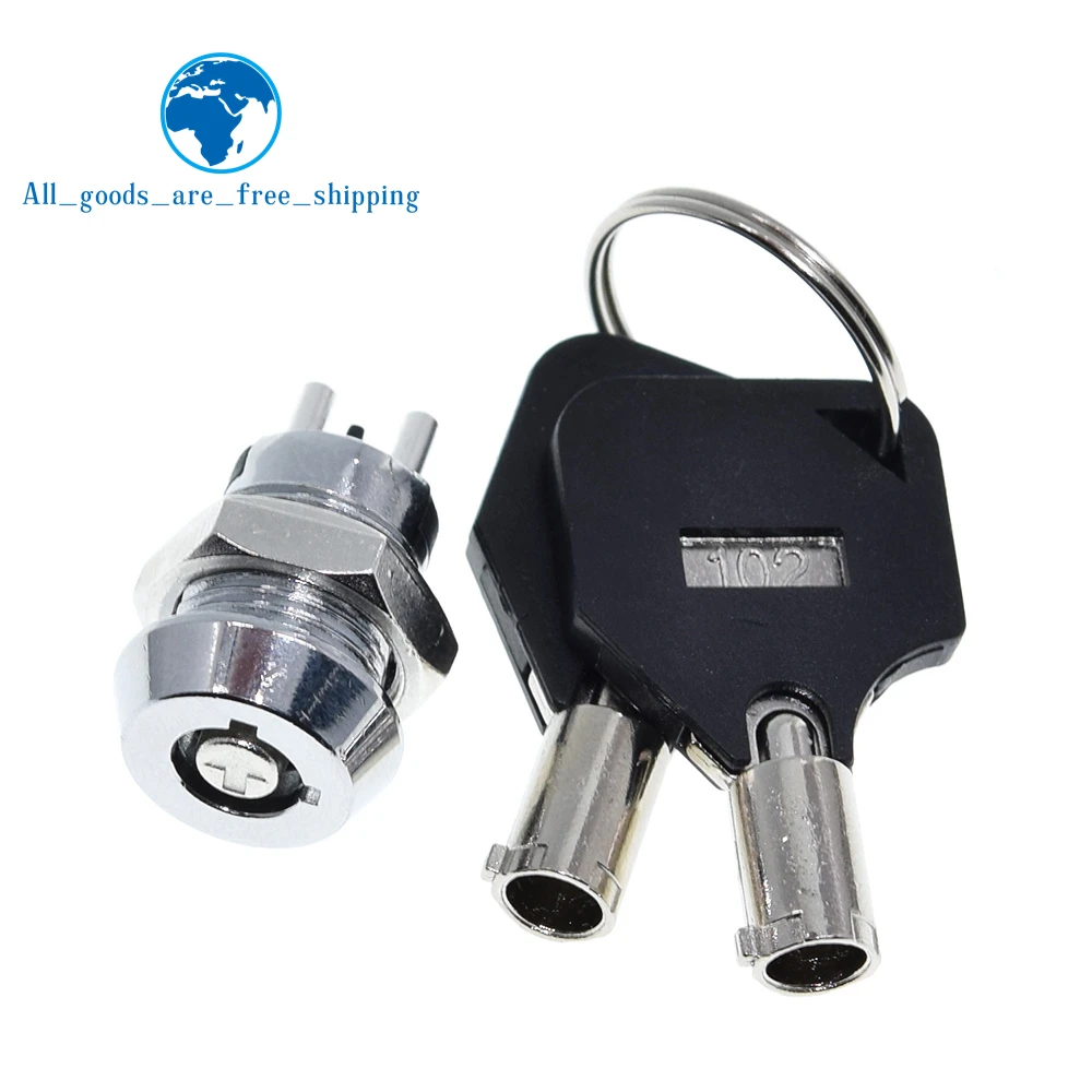 1pcs 12mm Stainless Steel Telephone Lock Electronic Lock Power Lock Key ...