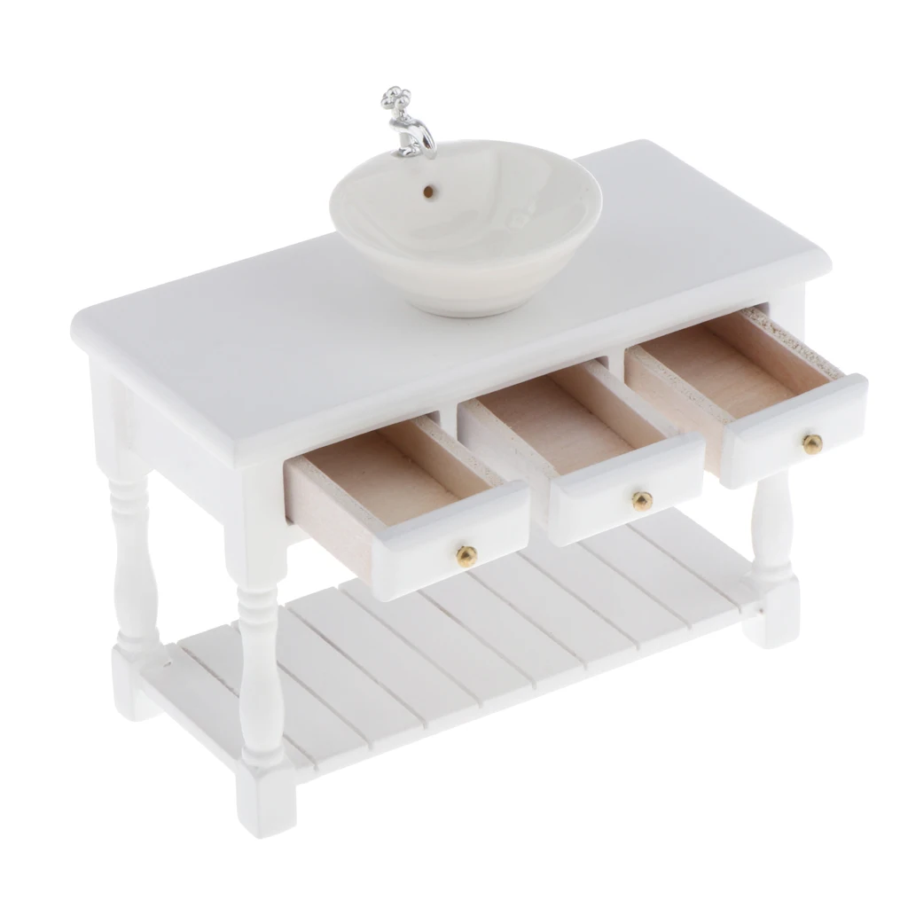 dollhouse furniture Miniature wash basin or sink dollhouse accessories ...