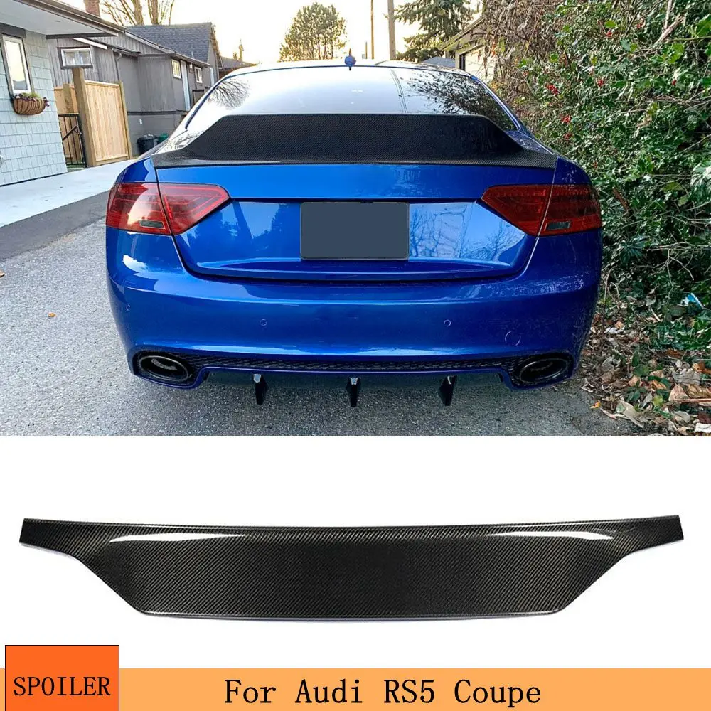 Carbon Fiber Rear Trunk Spoiler Wing Fit For Audi Rs5 Coupe 2012 2013 ...