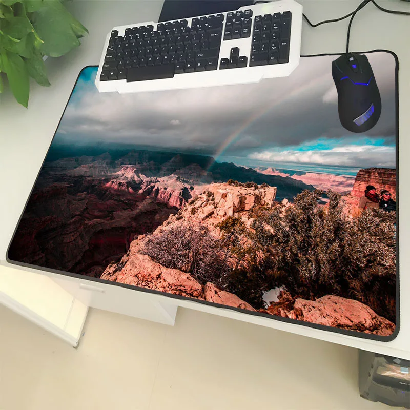 XGZ Landscape Large Size Mouse Pad Lock Cloud Rock Layer Dry Tree ...