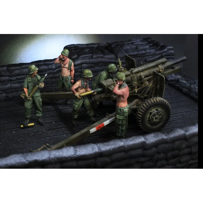 1-35-Resin-Figure-Model-kits-Military-theme-5-Figures-artillery-not ...