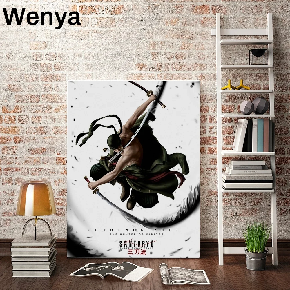 Roronoa Zoro One Piece Anime Canvas Poster | One piece Merchandise | Up ...