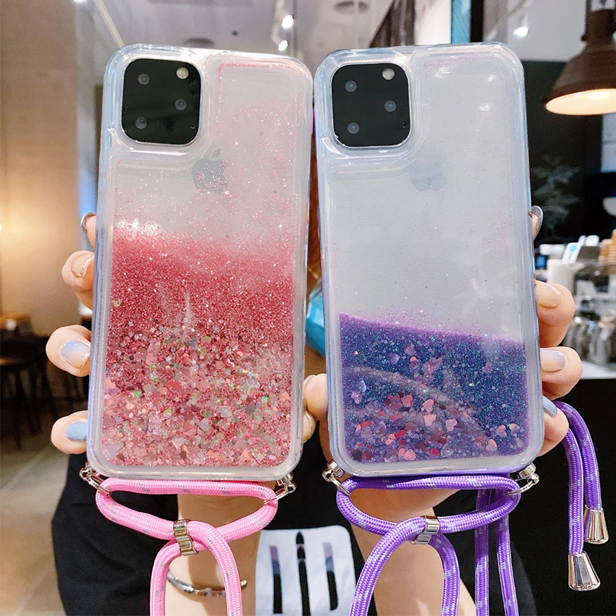Strap Cord Chain Vloeibare Telefoon Case Voor Samsung Galaxy A51 A71 ...